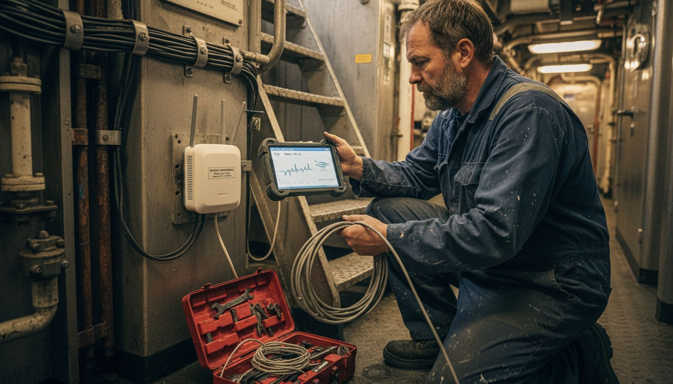 Punto de acceso Wi-Fi a bordo: Conectividad en el mar